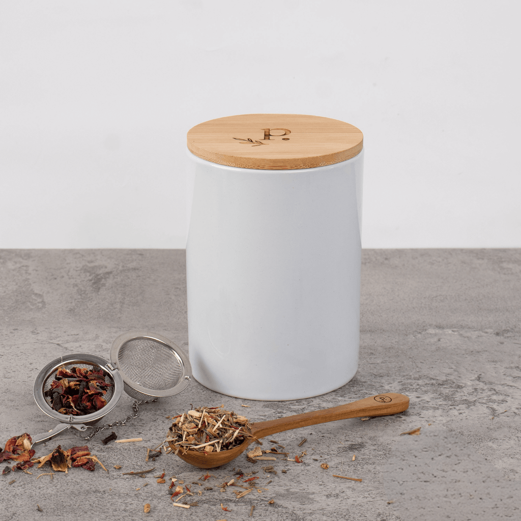 Ceramic Tea Canister - Purithe Botanical Wellness Teas | Pure, Potent ...